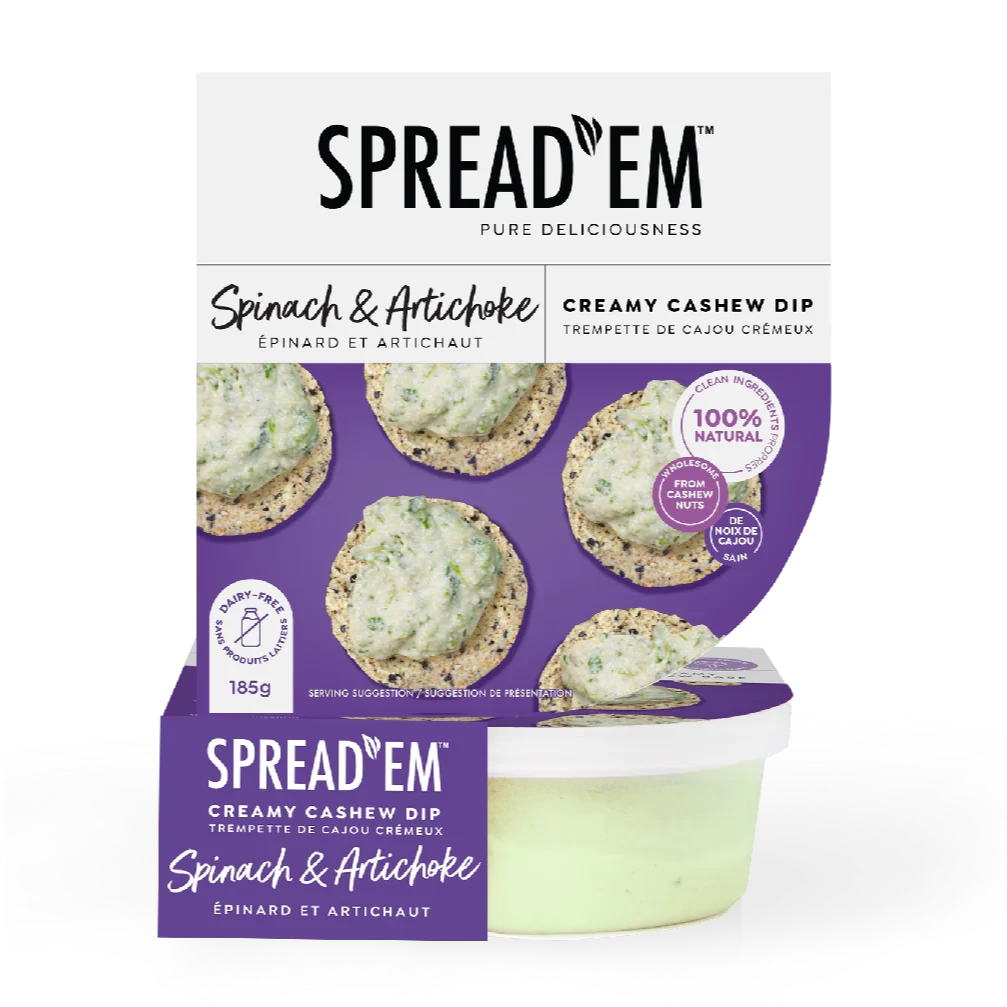 Dip, Spinach and Artichoke, Vegan, 183g, Spread 'Em Kitchen – Tofino ...